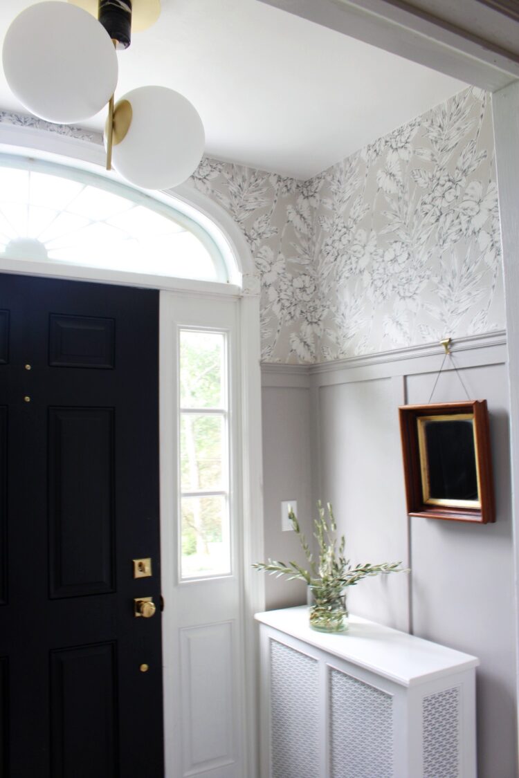 Our modern traditional entryway vestibule