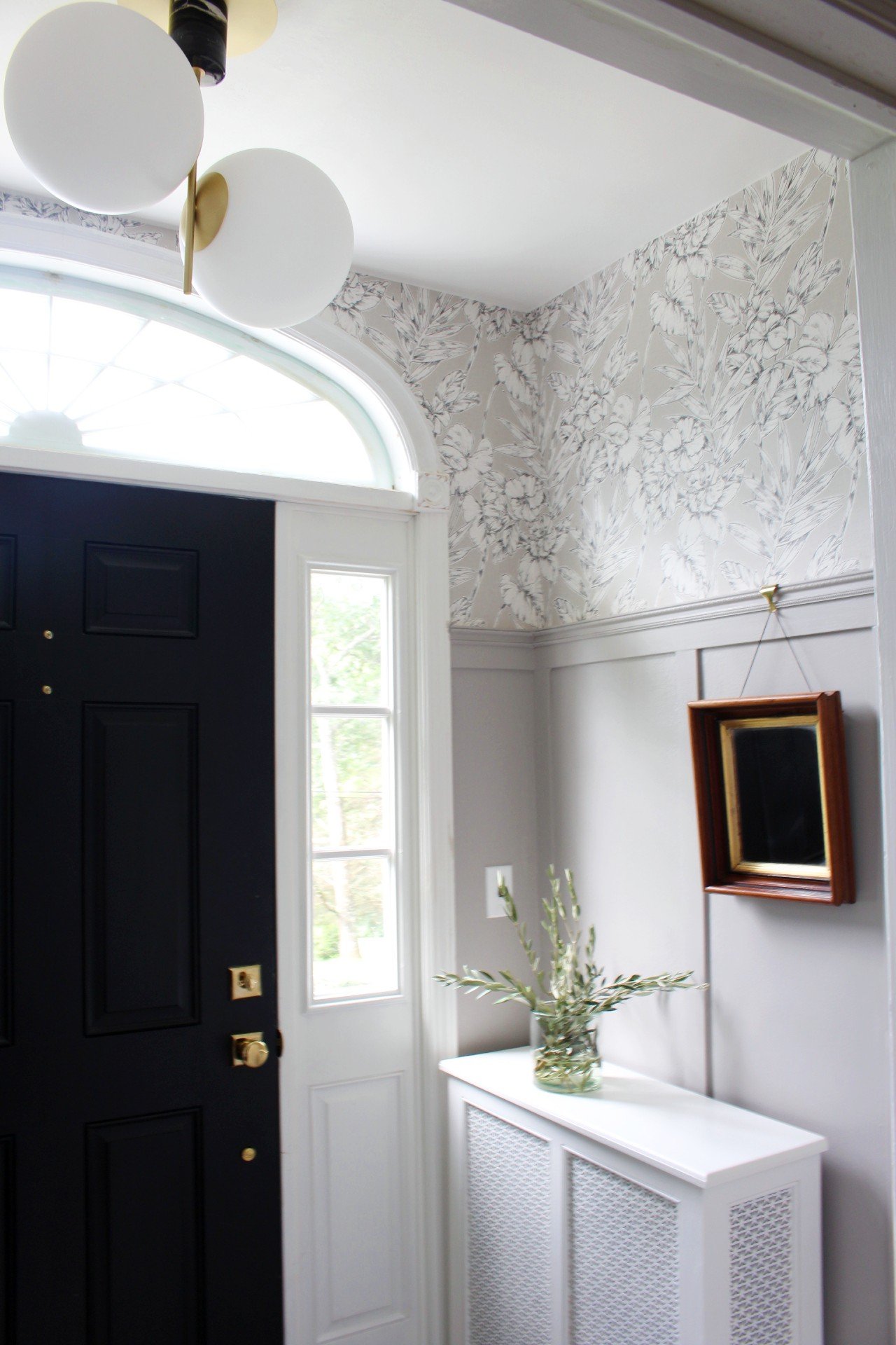 Our modern traditional entryway vestibule